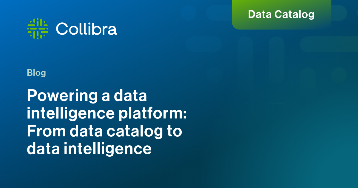 Powering a data intelligence platform: From data catalog to data ...