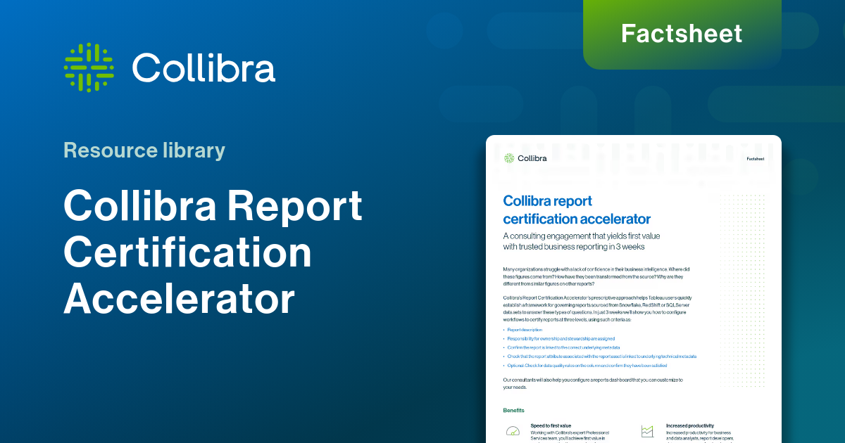 Collibra Report Certification Accelerator | Collibra