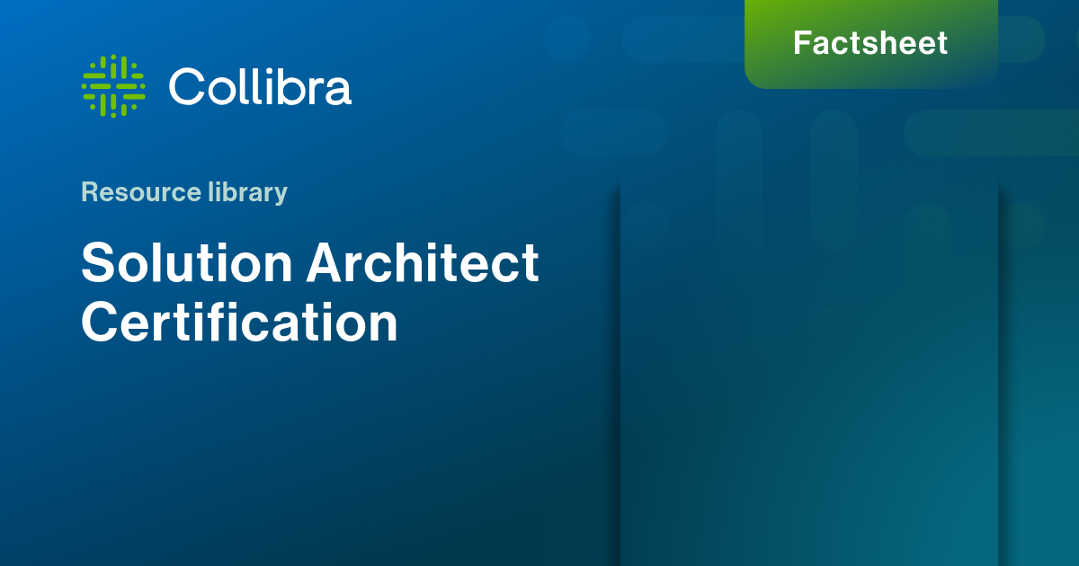 Solution Architect Certification | Collibra