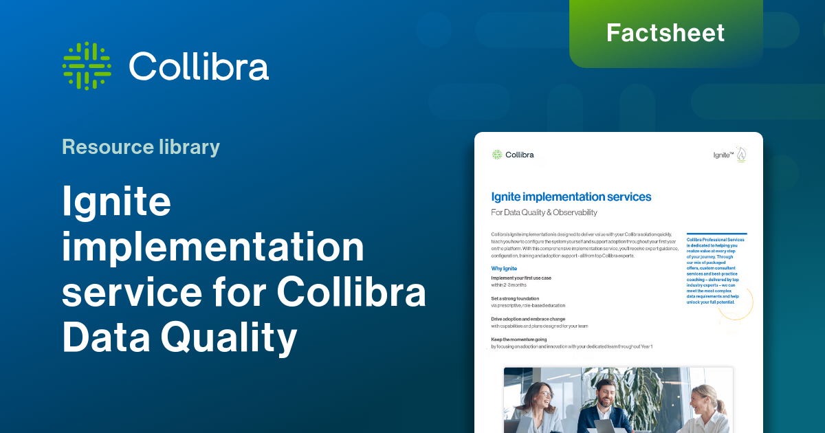 Rapid Start Implementation services for Data Quality | Collibra Public ...